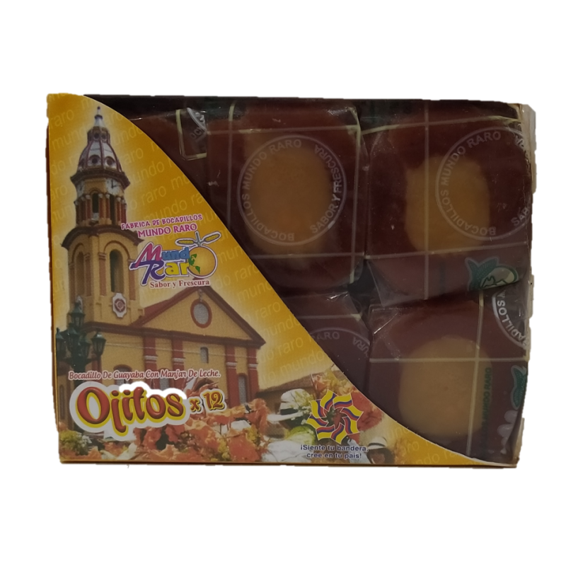 BOCADILLO PASABOCA OJITOS MUNDO RARO CAJA x 12 UNIDADES