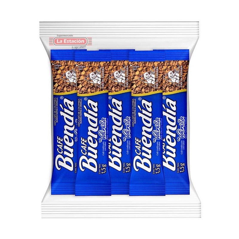 CAFÉ BUENDÍA SABORIZADO VAINILLA DISPLAY x 20 SOBRES